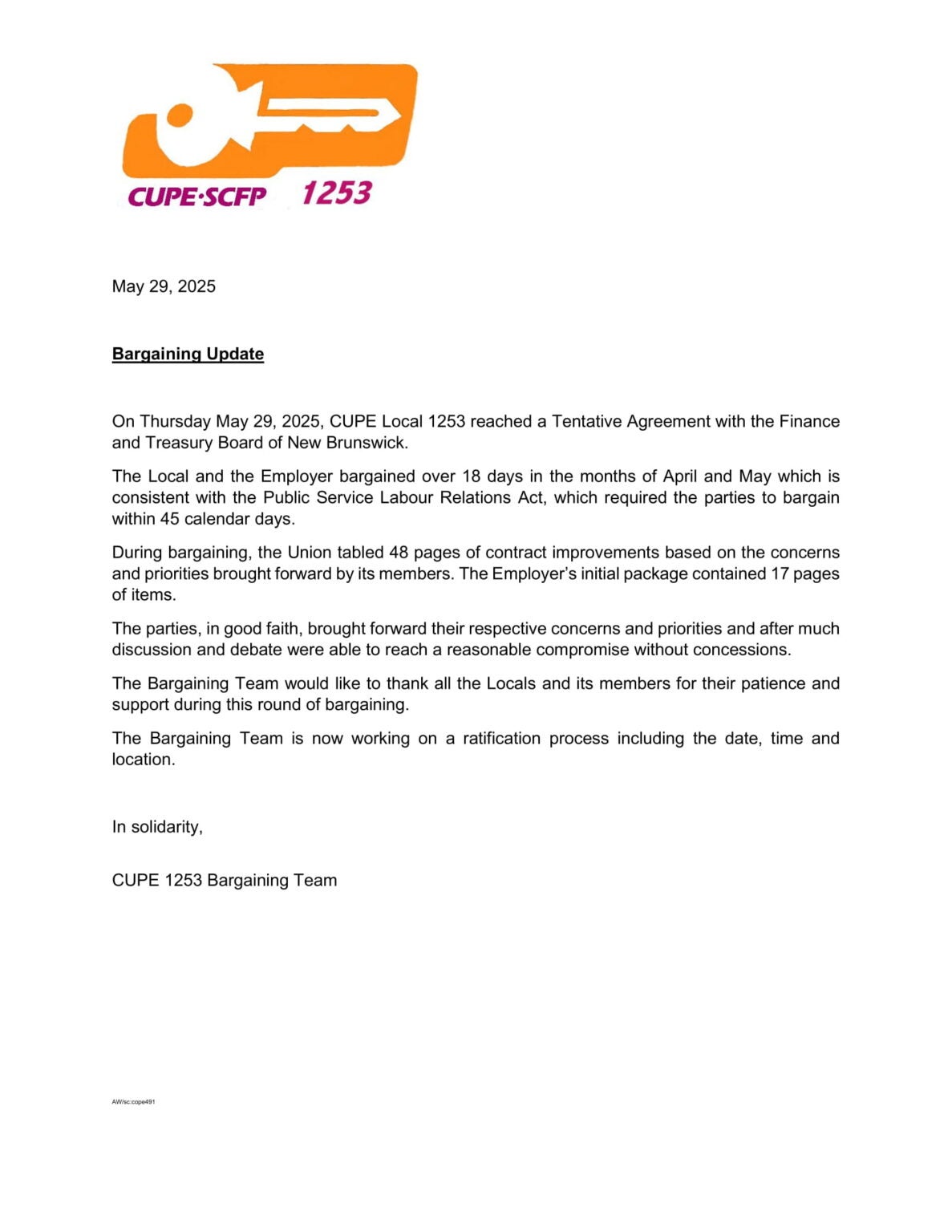 CUPE 1253 - New Brunswick Council of School District Unions